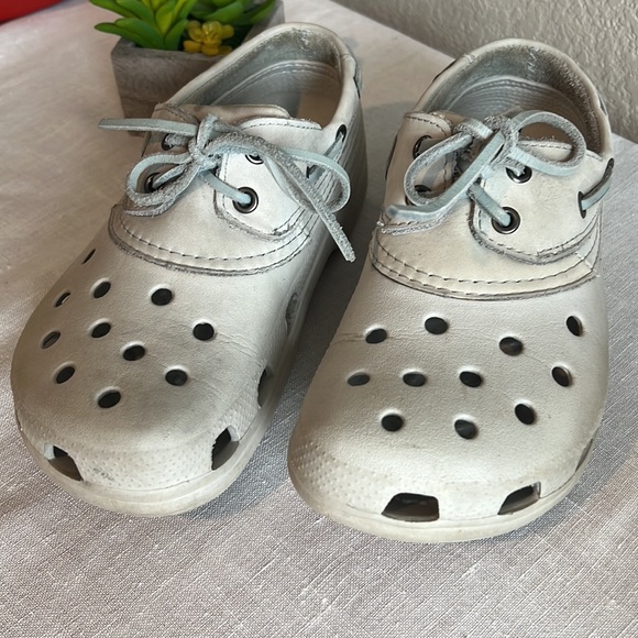 CROCS | Shoes | Crocs Rare Pit Crew Islander Boat Shoe Gray With ...
